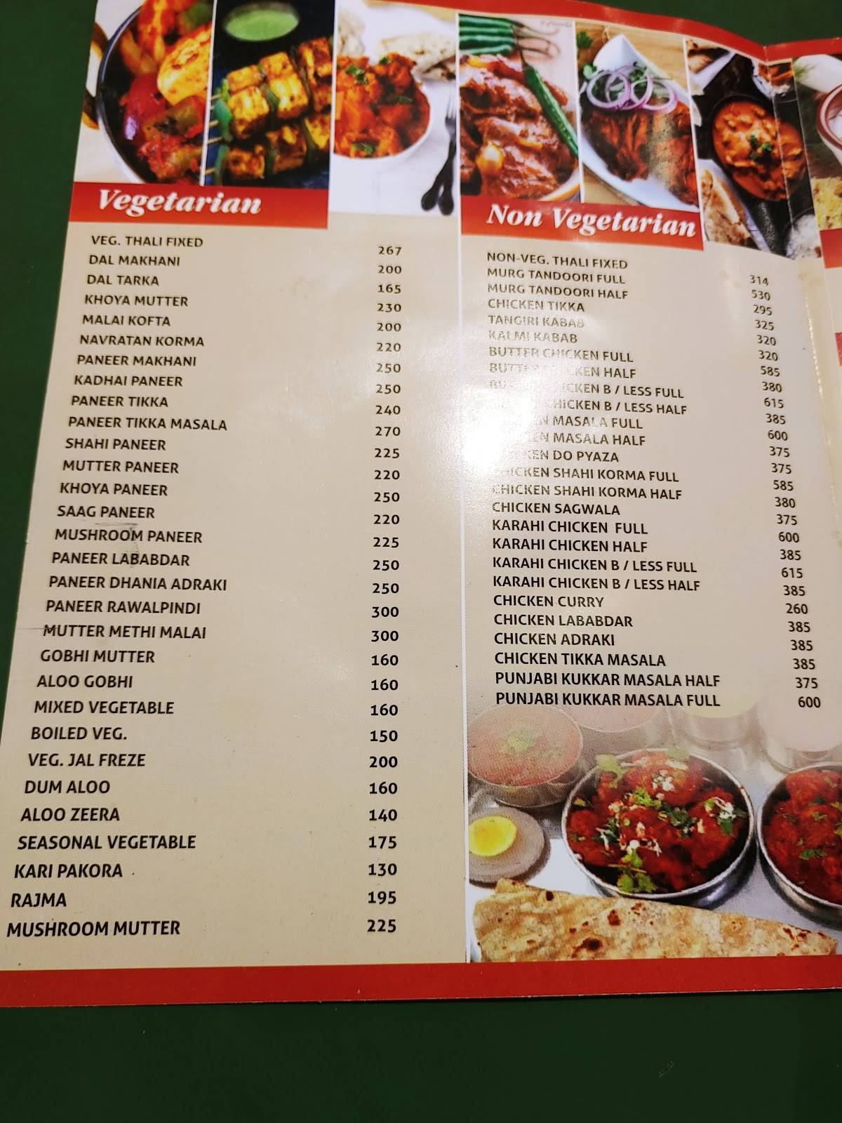 Menu at Cheetal Grand, Khatauli, Khatauli Bypass