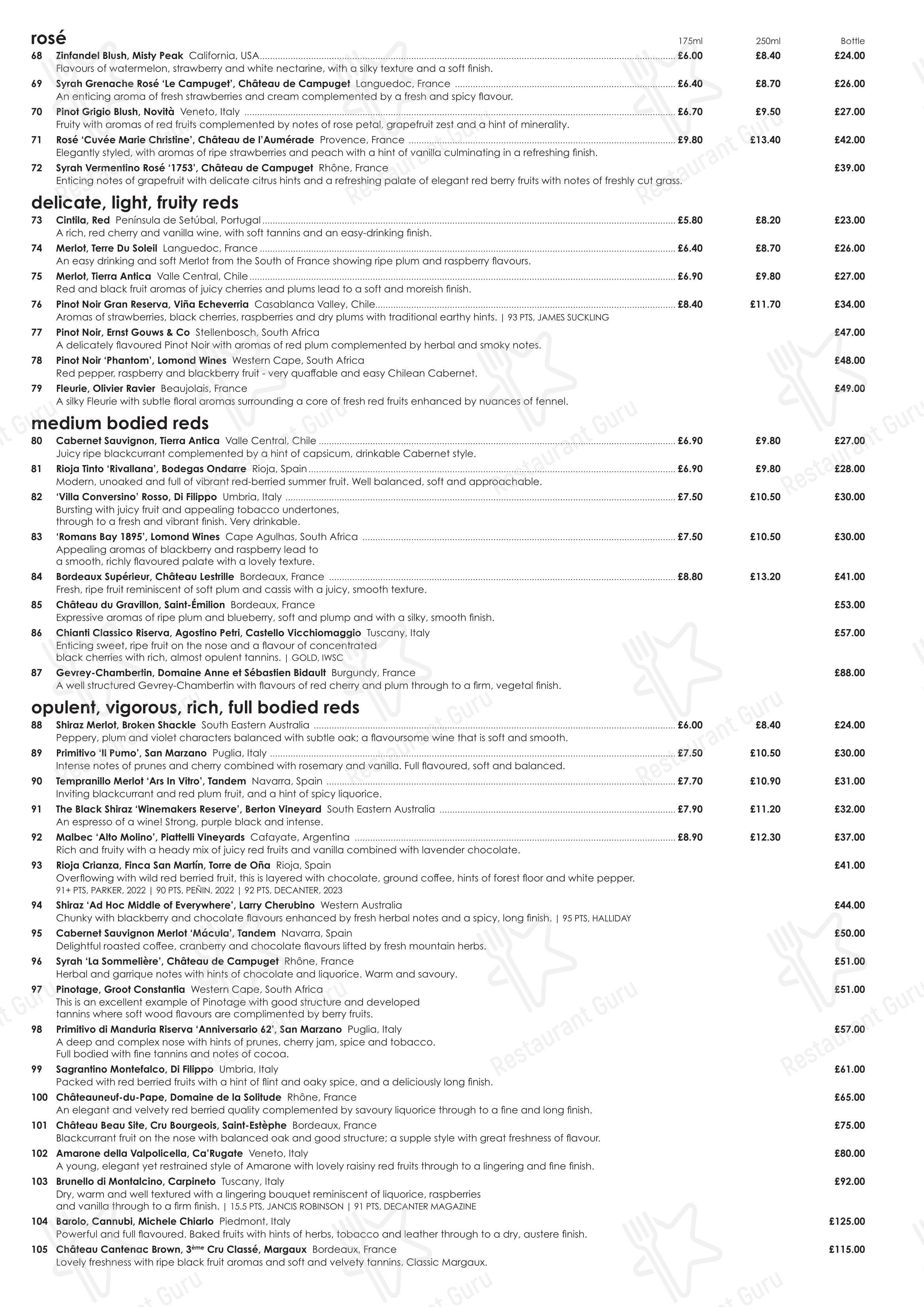 Menu at Chequers Inn pub & bar, Woolsthorpe By Belvoir, Main St