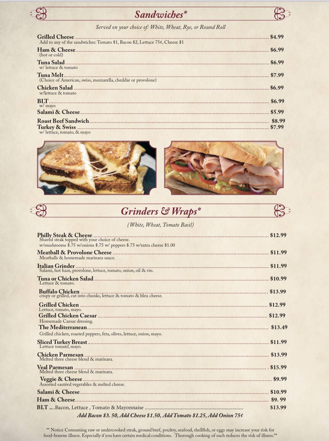 Menu at Cherry Hill Grille pub & bar, Johnston