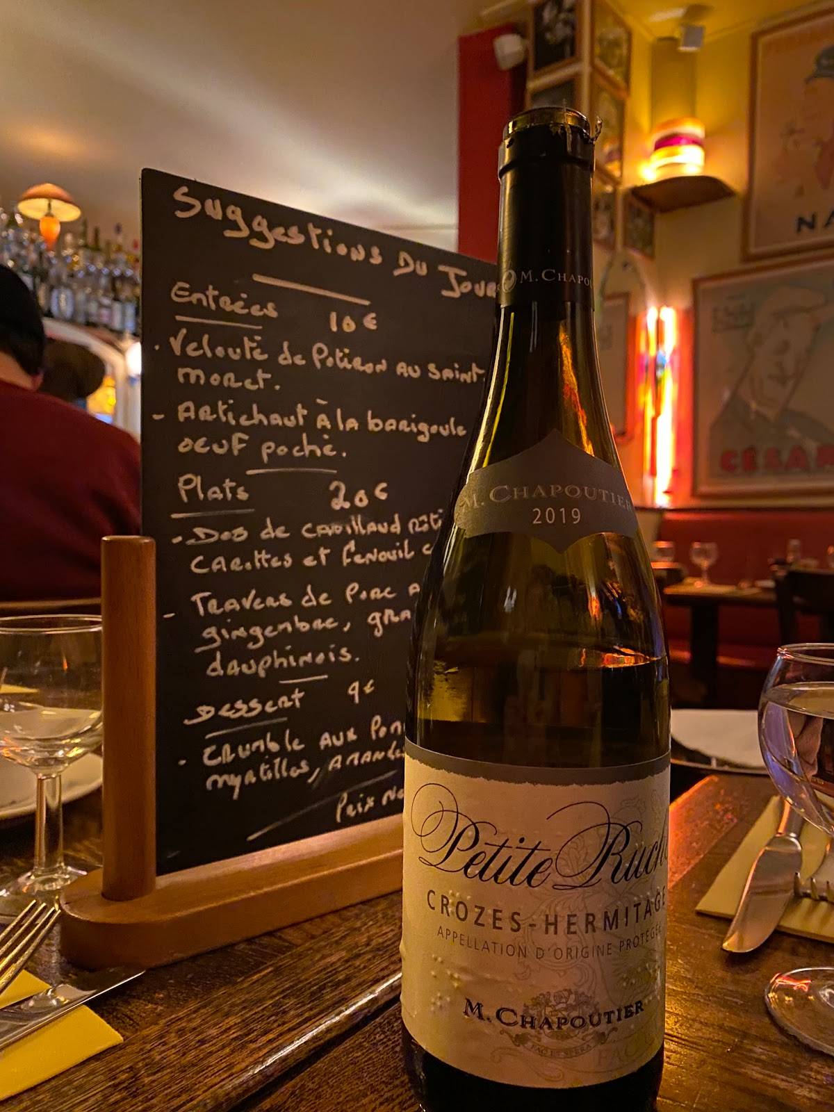 Menu at Chez Janou restaurant, Paris, 2 Rue Roger Verlomme
