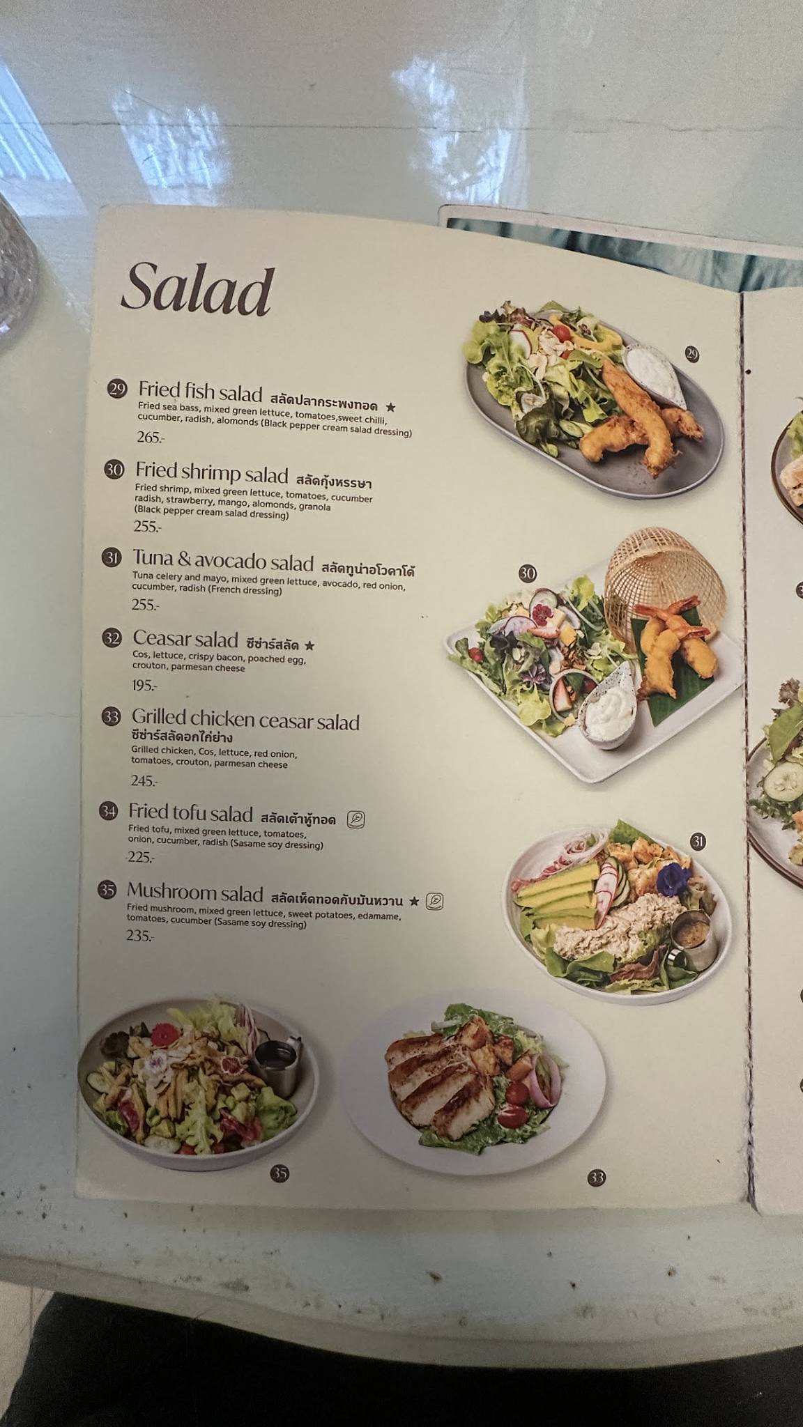 Menu at Fern Forest Cafe, Chiang Mai