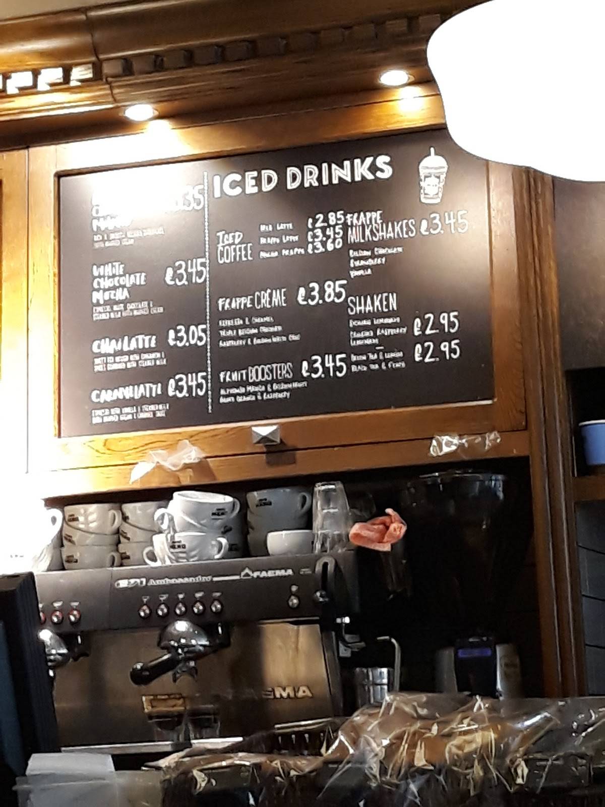 Menu at Caffè Nero cafe, Chichester, 57 East St