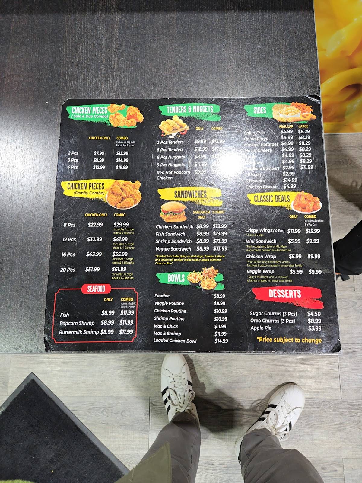 Menu at Chicken Kitchen restaurant, Toronto, Sheppard Ave E