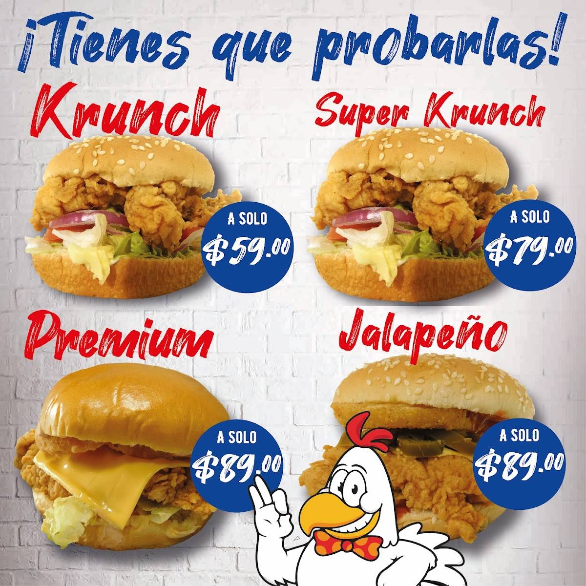 Carta del restaurante Chicken Krunch Totoltepec, Toluca del Lerdo