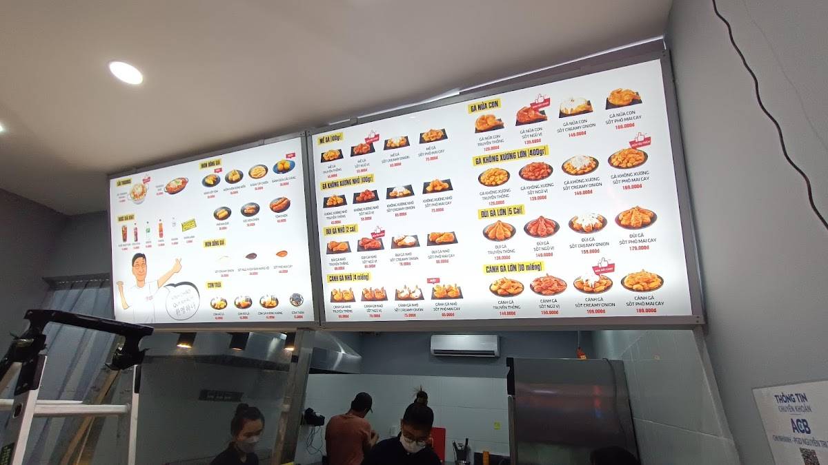 Menu at Chicken Plus Nguyễn Gia Trí restaurant, Ho Chi Minh City