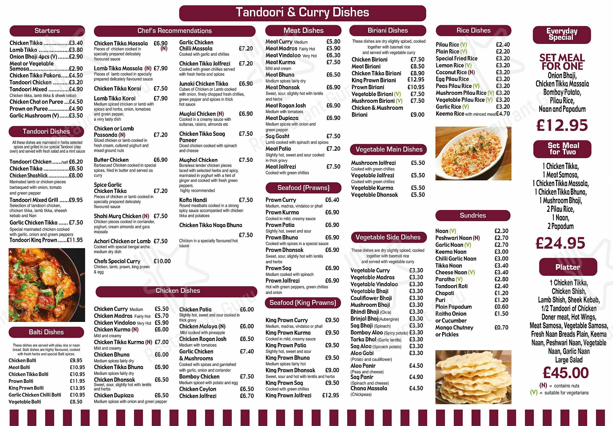 Carta de comida rápida Chicken n Spice Henlow, Henlow