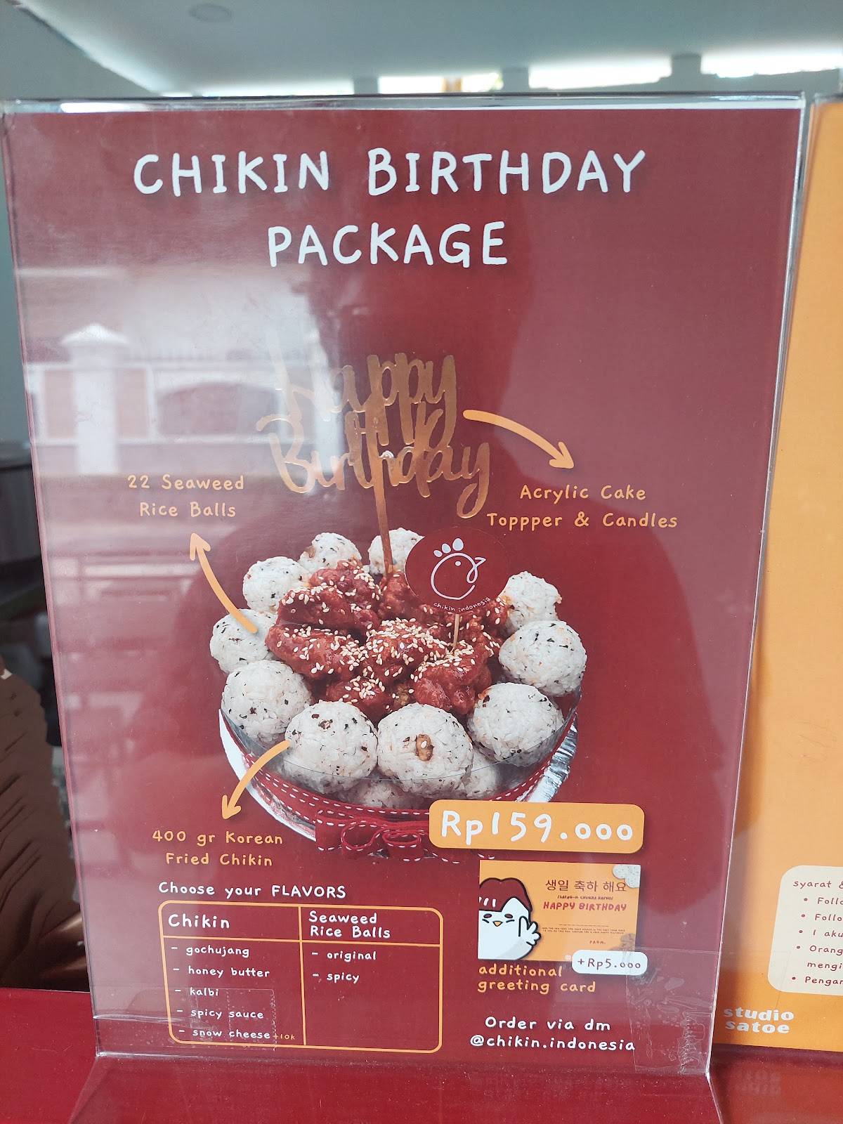 Menu at Chikin Indonesia - Palembang restaurant, Palembang