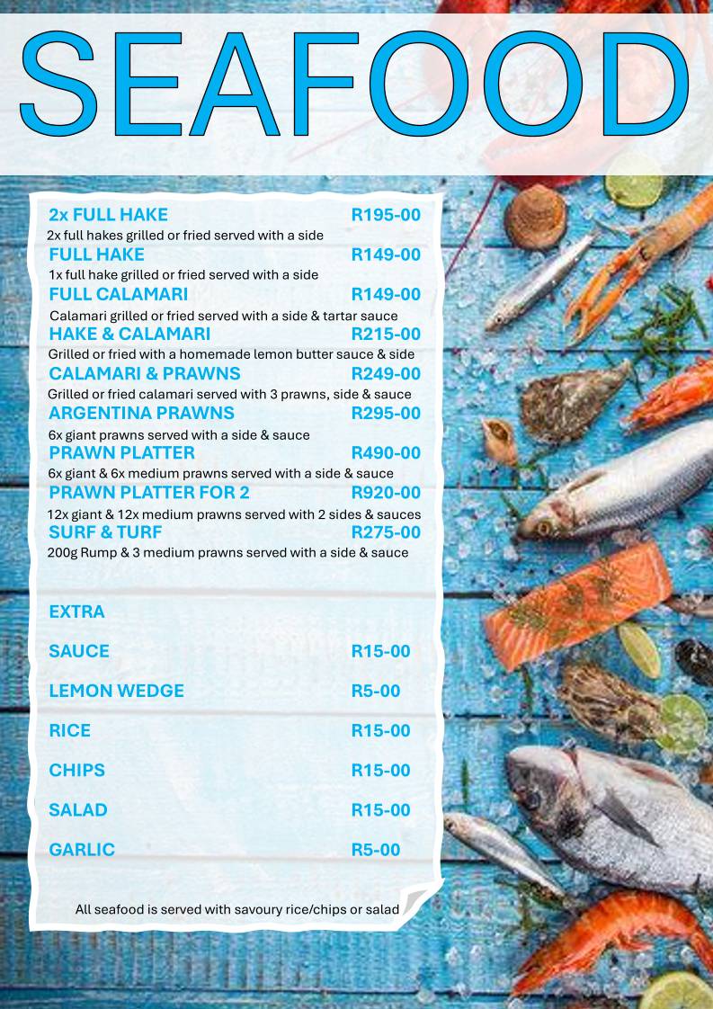 Menu at Chilli Tomato Wood Fired Pizza restaurant, Pretoria