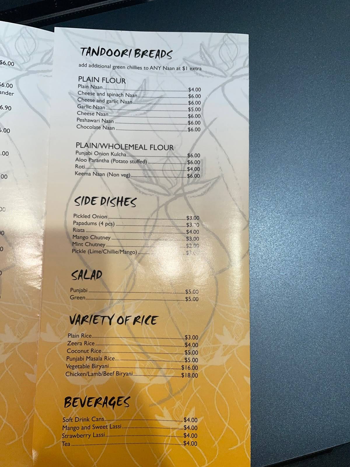 Menu at Choice of India restaurant, Narangba