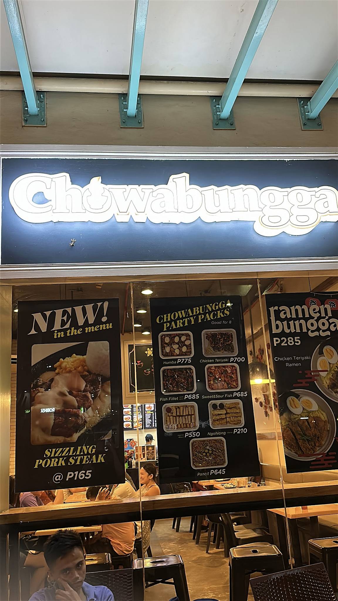 Menu at Chowabungga restaurant, Cebu City, GF i1 Building
