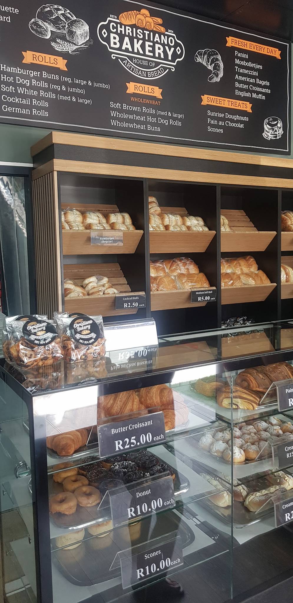 Menu at Christiano Bakery Three Rivers, Vereeniging