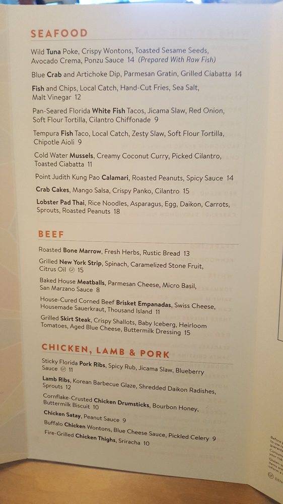 Menu at Chroma Modern Bar + Kitchen, Orlando, Lake Nona Blvd