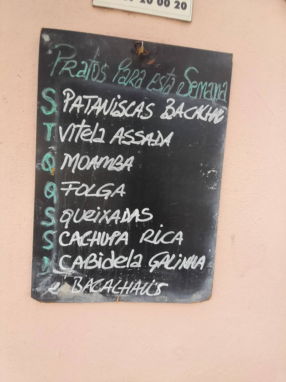 Menu em Churrasqueira Angolana restaurante, Algés