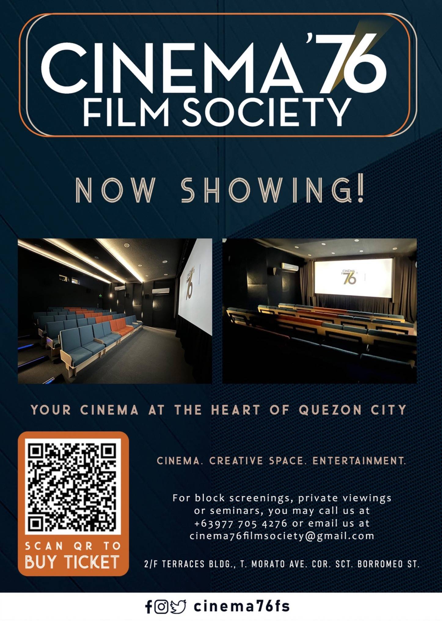 Menu at Cinema '76 Cafe, Quezon City, T. Morato Ave