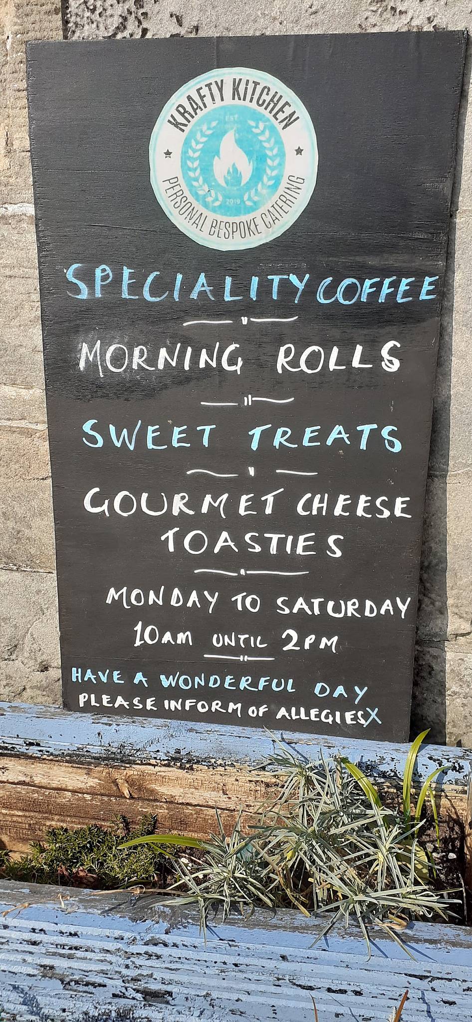 Menu at Cockenzie House and Gardens cafe, Prestonpans