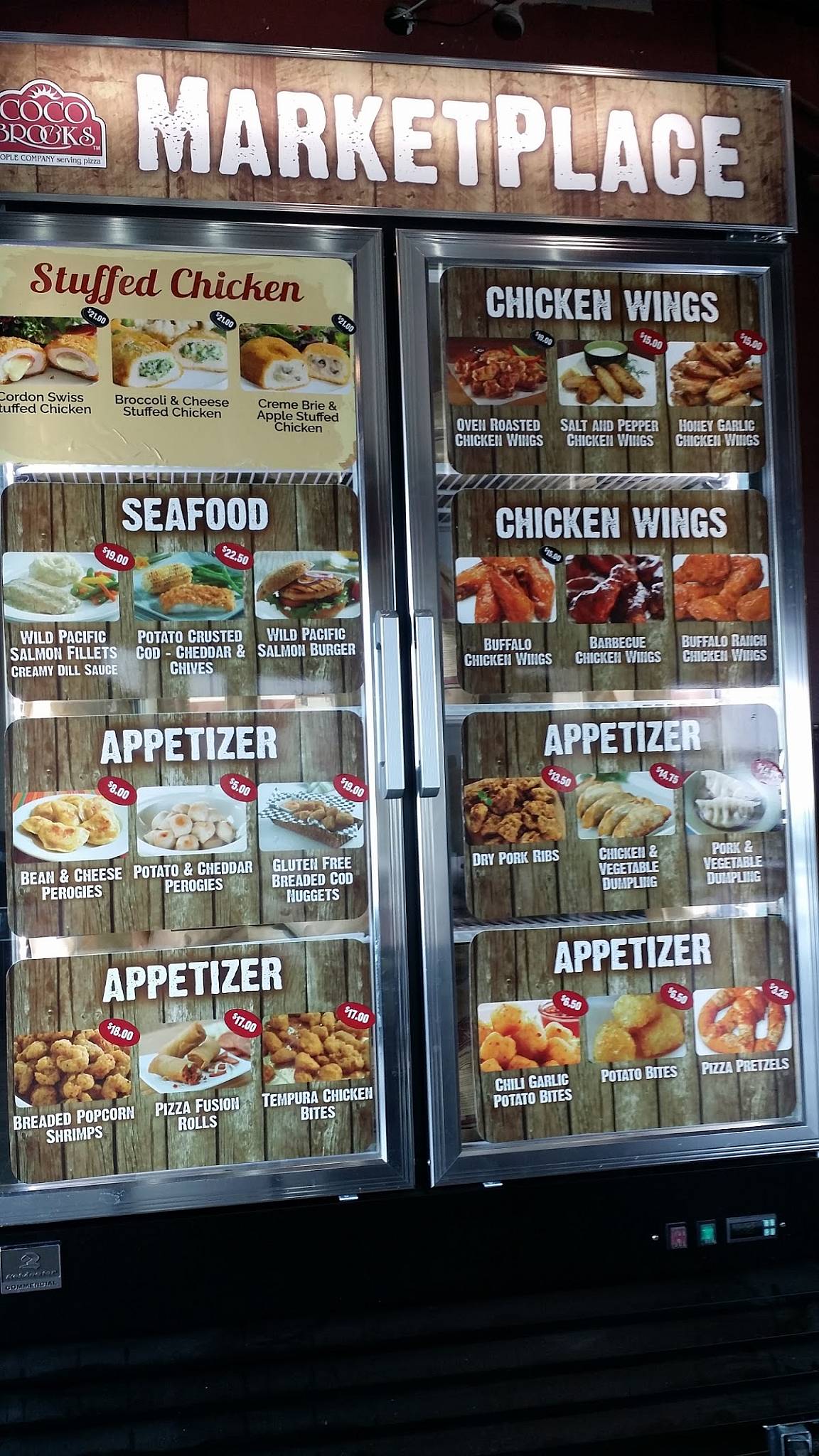 Menu at Coco Brooks Foothills pizzeria, Calgary, 48 Ave SE