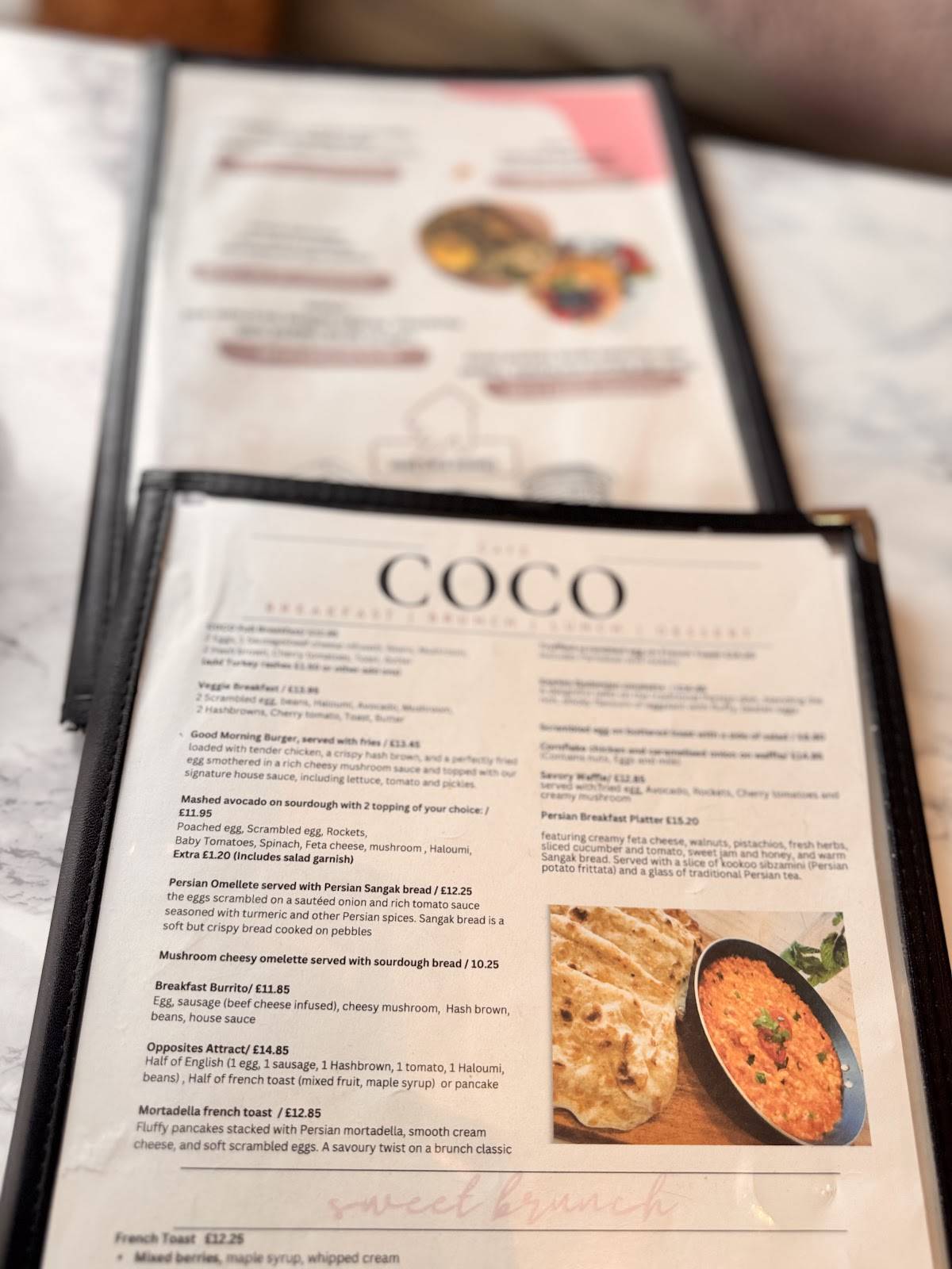 Menu at Coco Corner Café cafe, Harrow