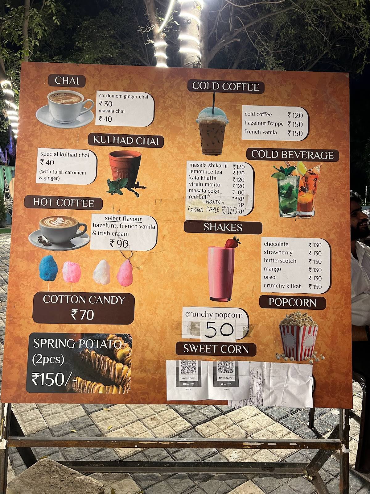 Menu at Coffee Break Cafeteria, New Delhi