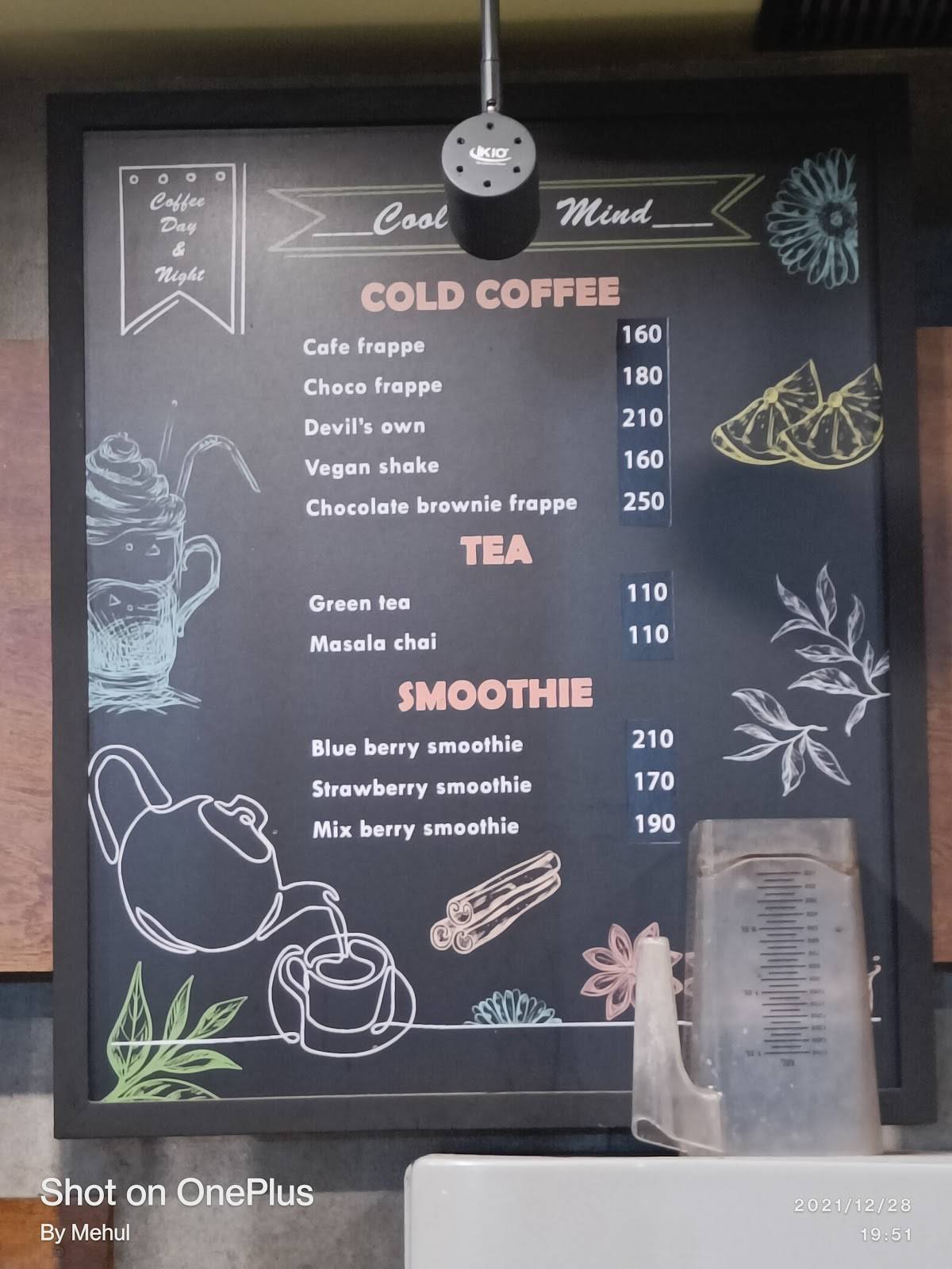 Menu at Coffee Day & Night, India