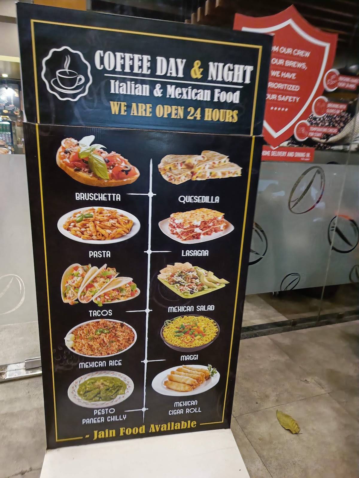 Menu at Coffee Day & Night, India