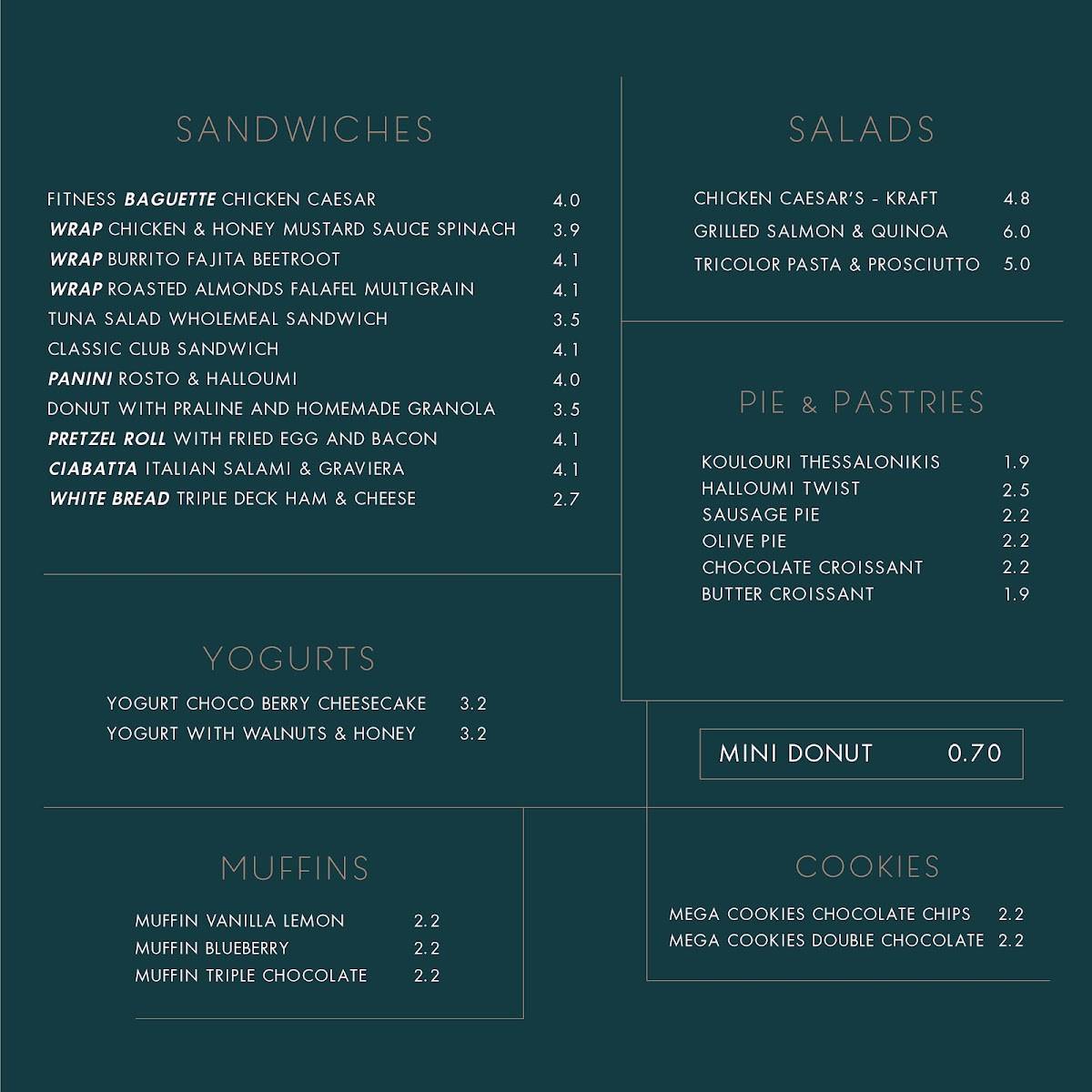 Menu at Coffee Theory Larnaca, Aradippou