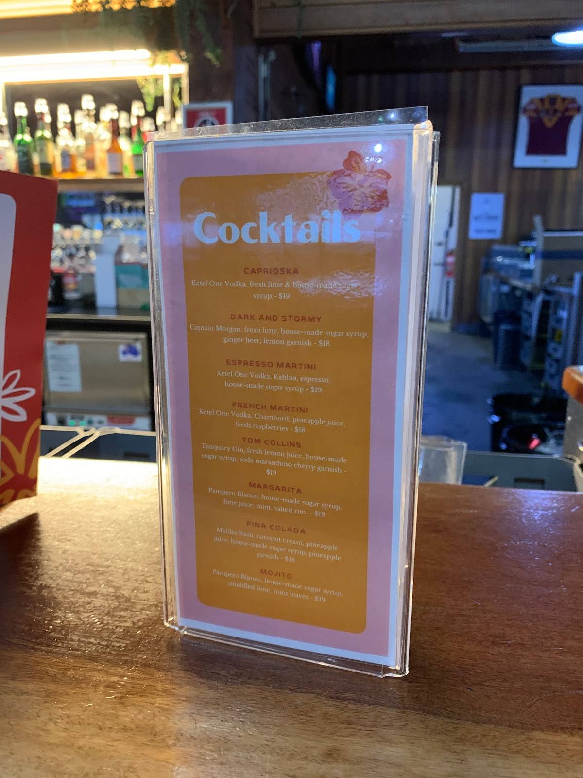 Menu at Corindi Beach Hotel pub & bar, Corindi Beach