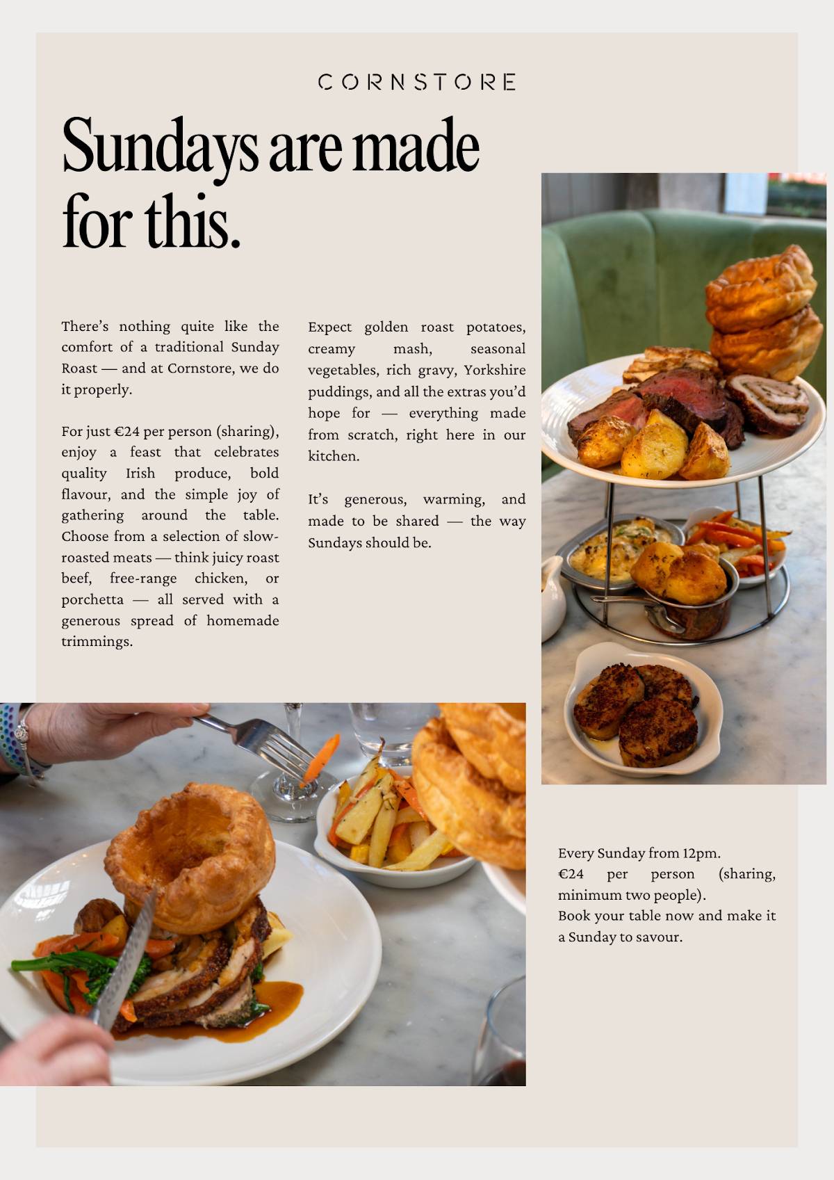 Menu at Cornstore Cork pub & bar, Cork, 41-43 Cornmarket St