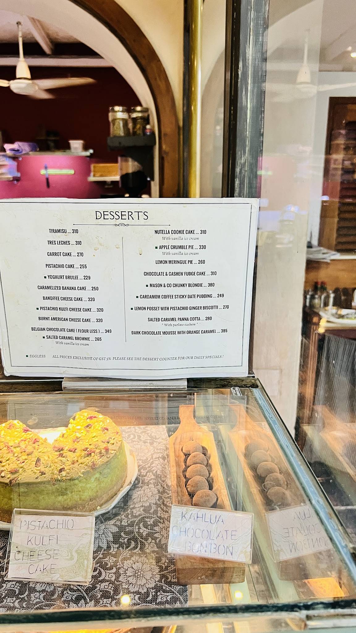 Menu at Coromandel Cafe, Puducherry, 8