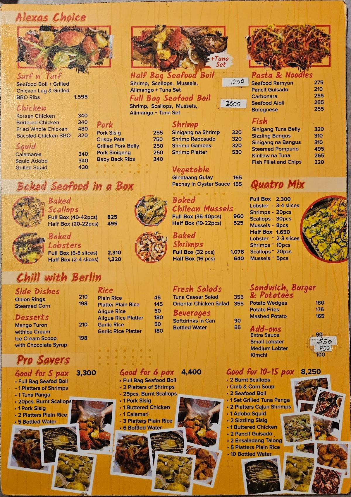 Menu at CrabPro Cebu - Lapu-Lapu branch restaurant, Lapu-Lapu City