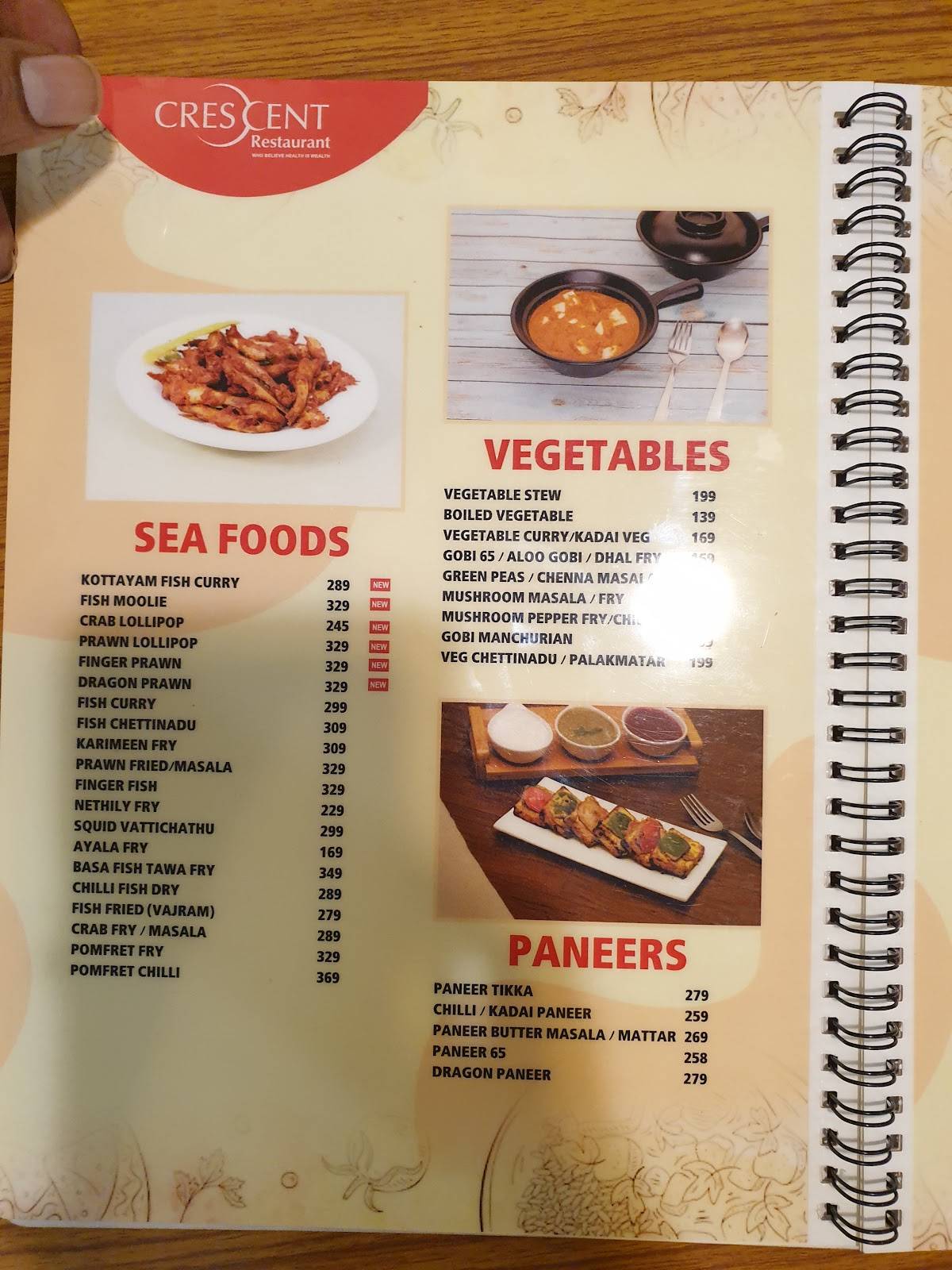 Menu at Crescent Restaurant, Vanagaram, Chennai, Tower 1