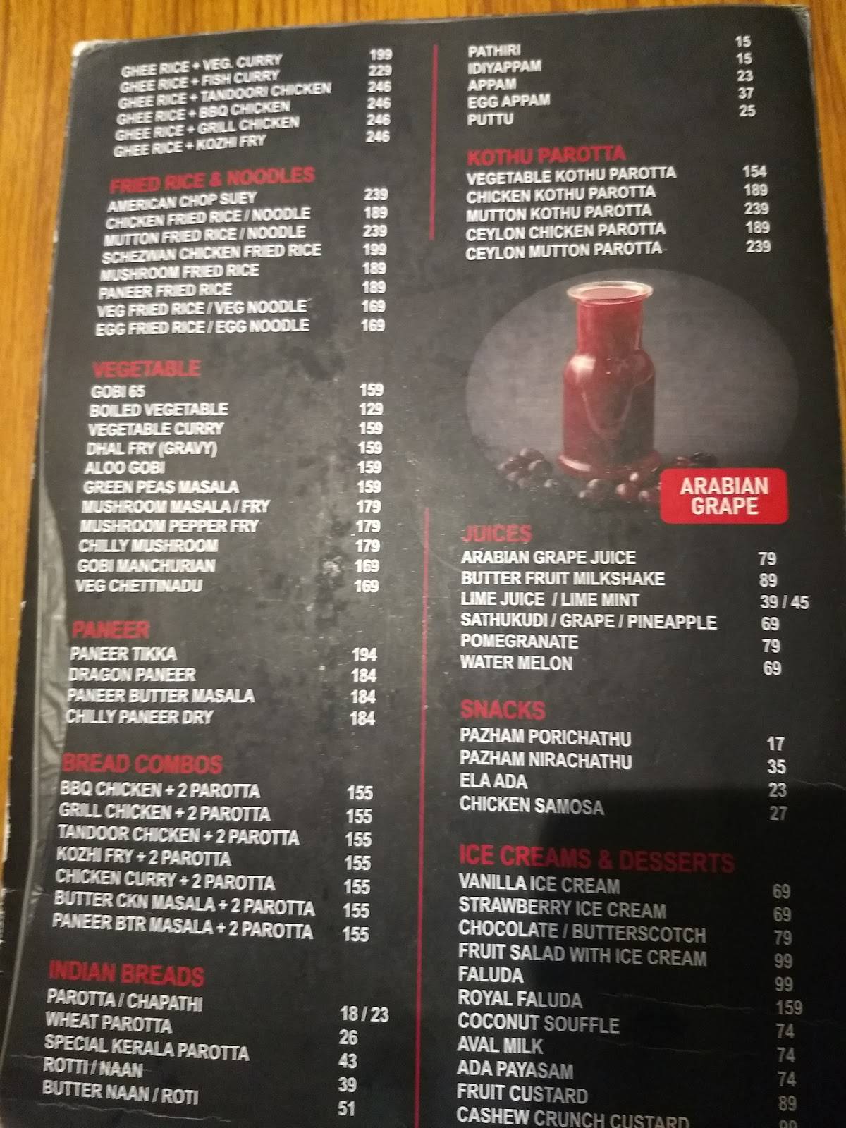 Menu at Crescent Restaurant, Vanagaram, Chennai, Tower 1