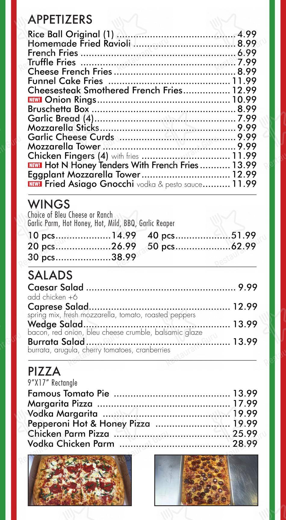 Menu at Croce Pasta AVALON restaurant, Avalon