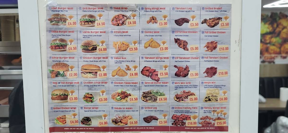 Menu at DFC Chicken Grill Leicester restaurant, Leicester