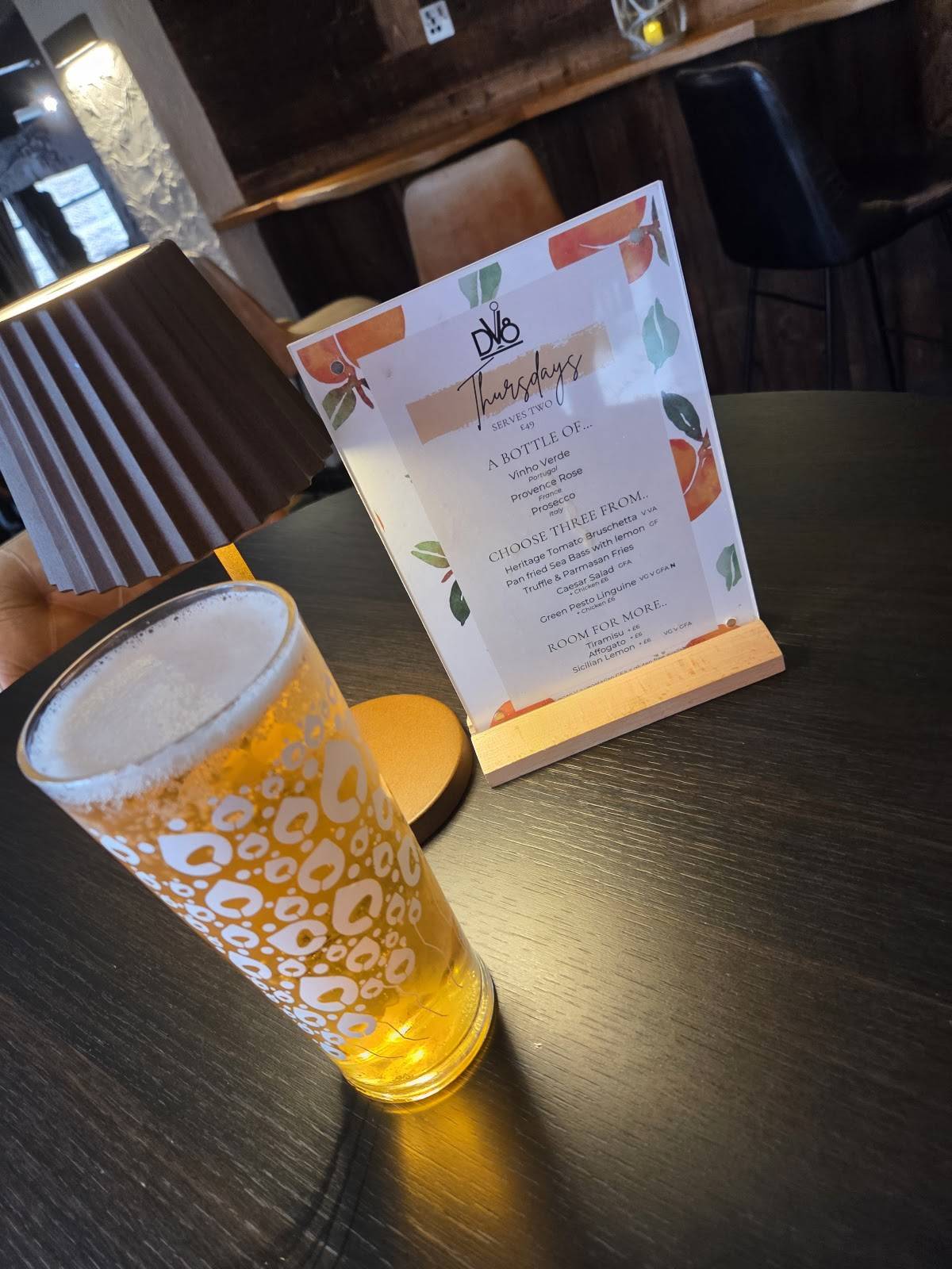 Menu at DV8 Bar & Lounge, Congleton
