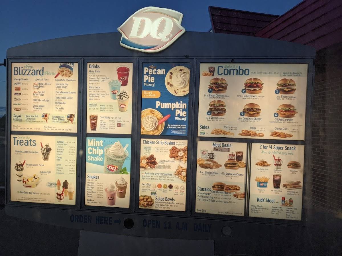 Menu at Dairy Queen fast food, Plentywood