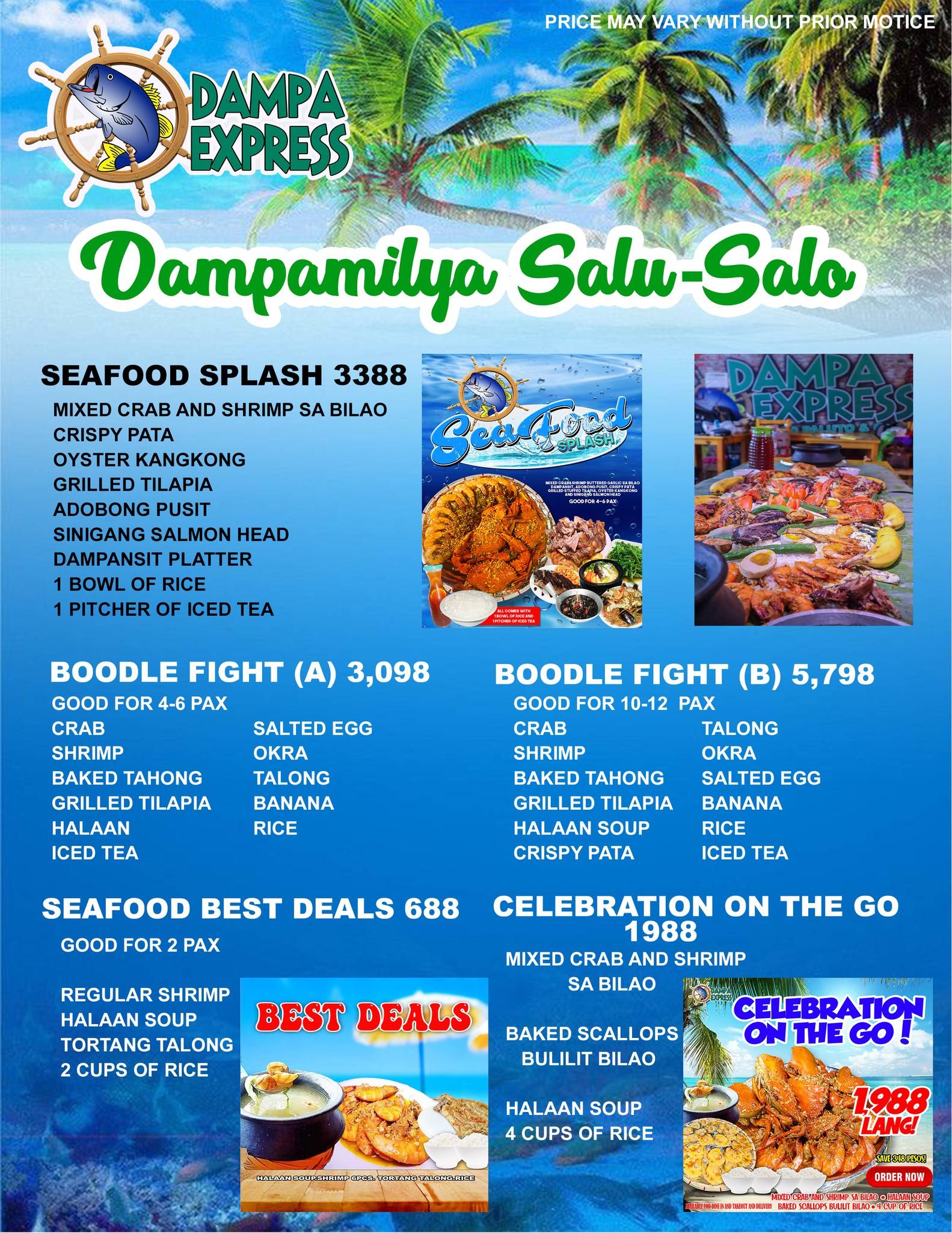 Menu at Dampa Express - Pioneer Center restaurant, Pasig