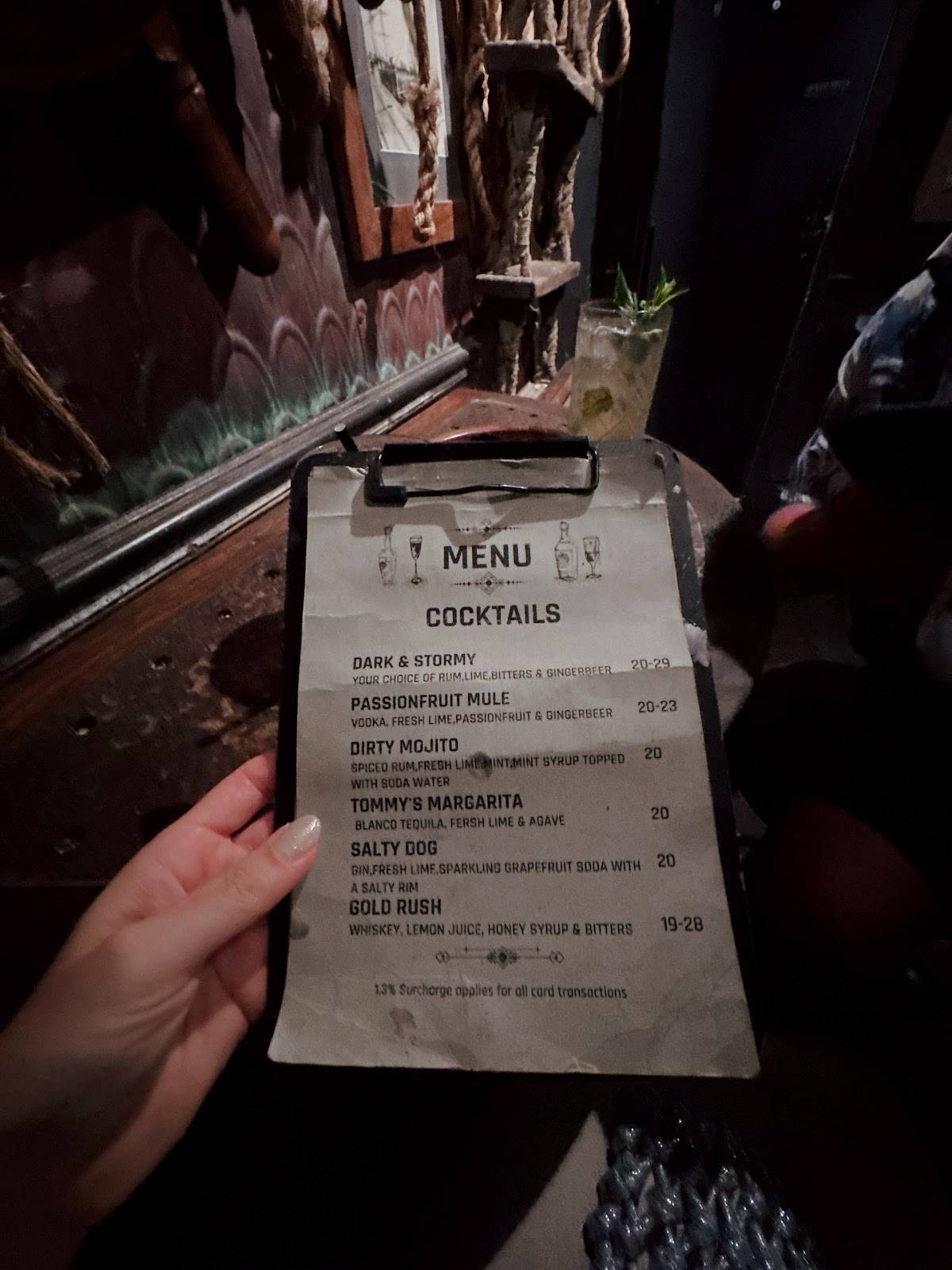 Menu at Darling Darling pub & bar, Fremantle