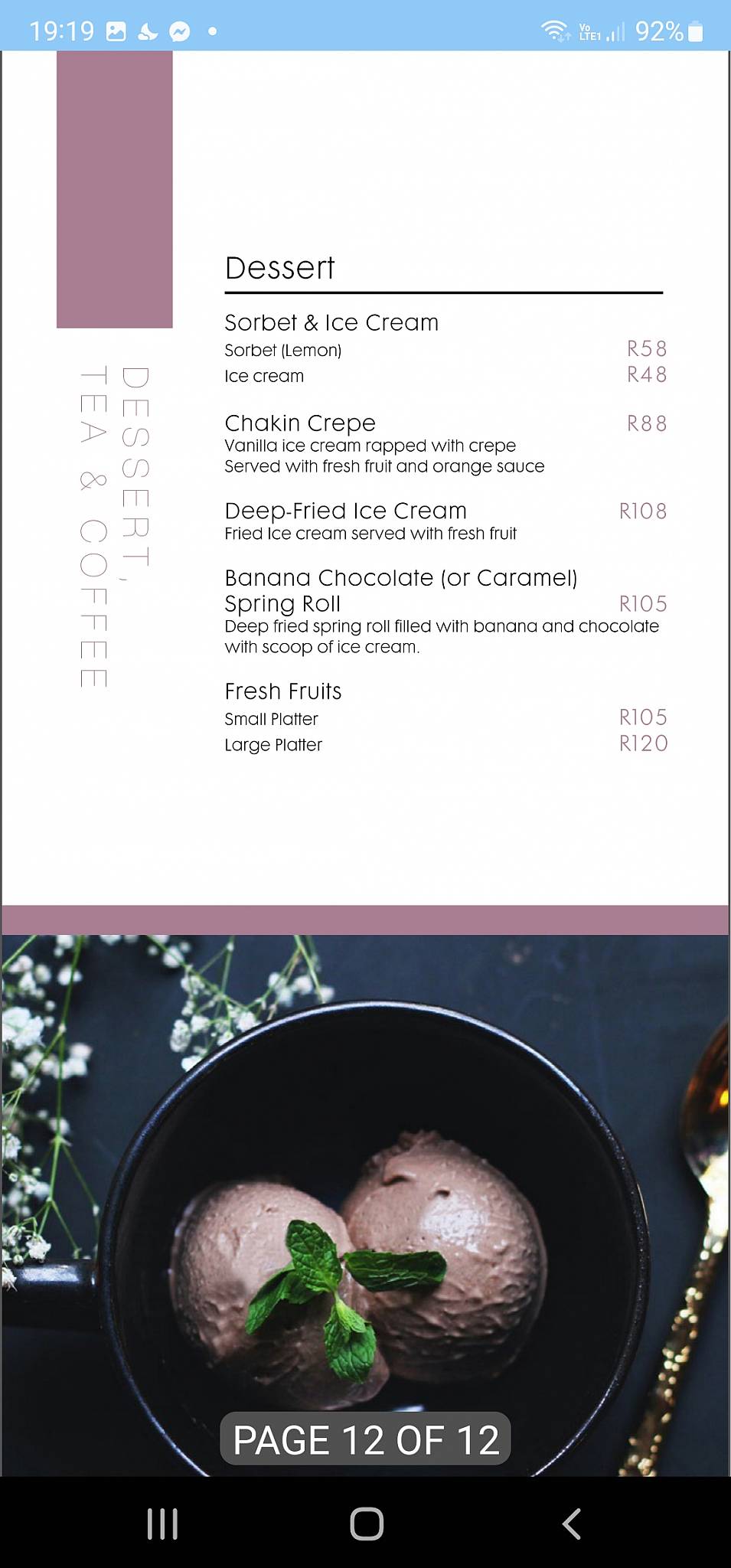 Menu at Daruma Umhlanga restaurant, Durban, Shop B8 Level L2