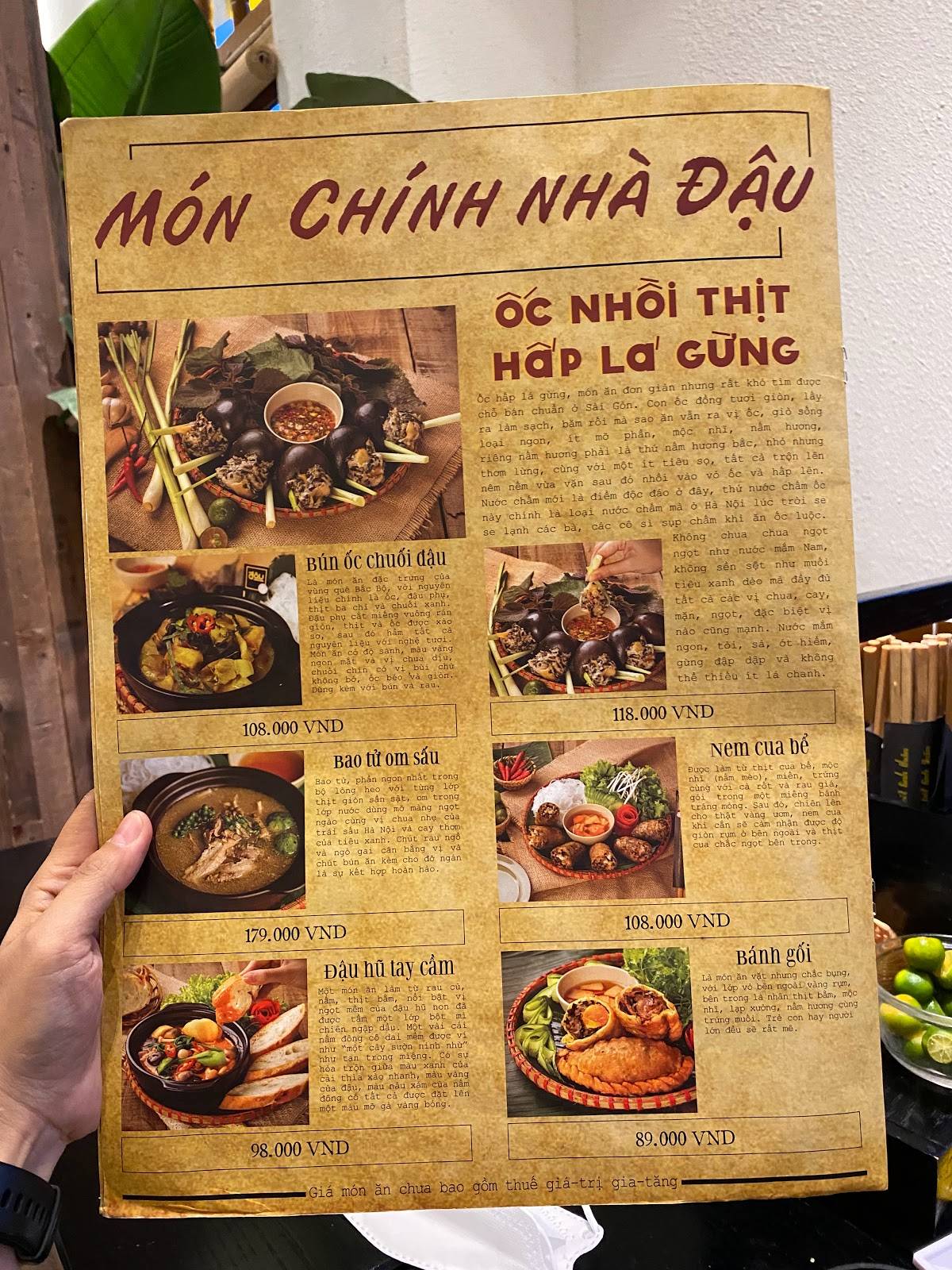 Carta del restaurante Đậu Homemade - Phan Xích Long, Ciudad Ho Chi Minh ...