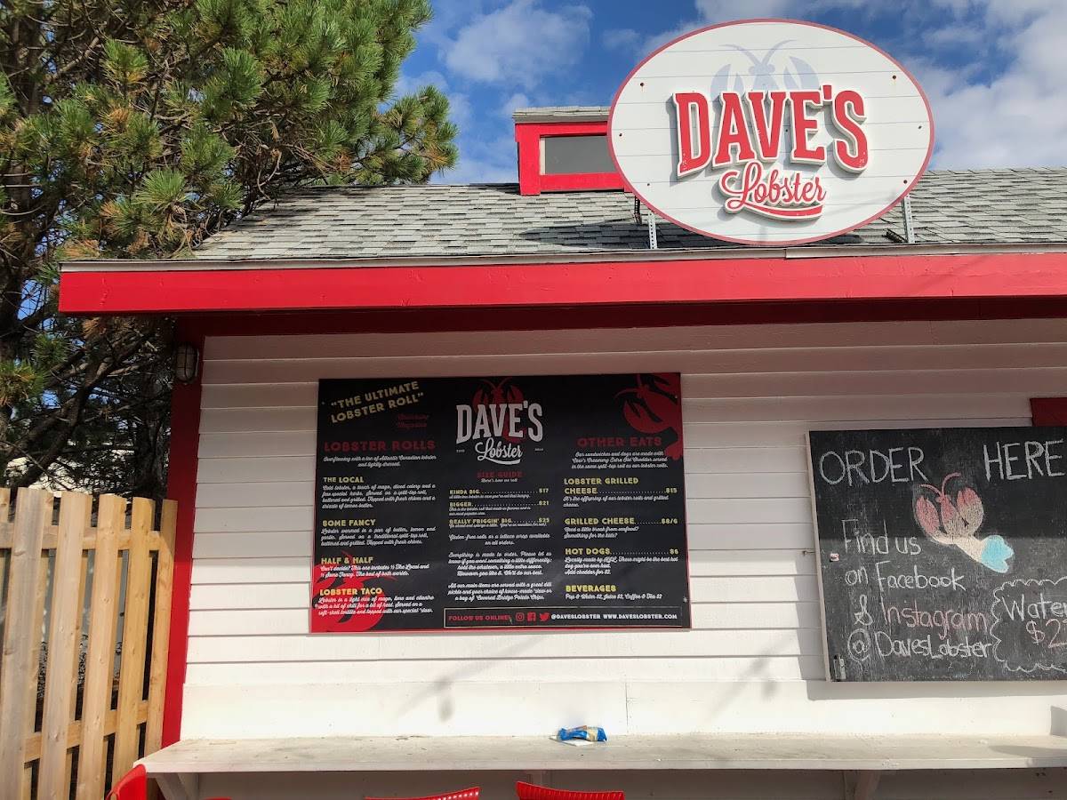 Menu at Dave's Lobster Halifax restaurant, Halifax