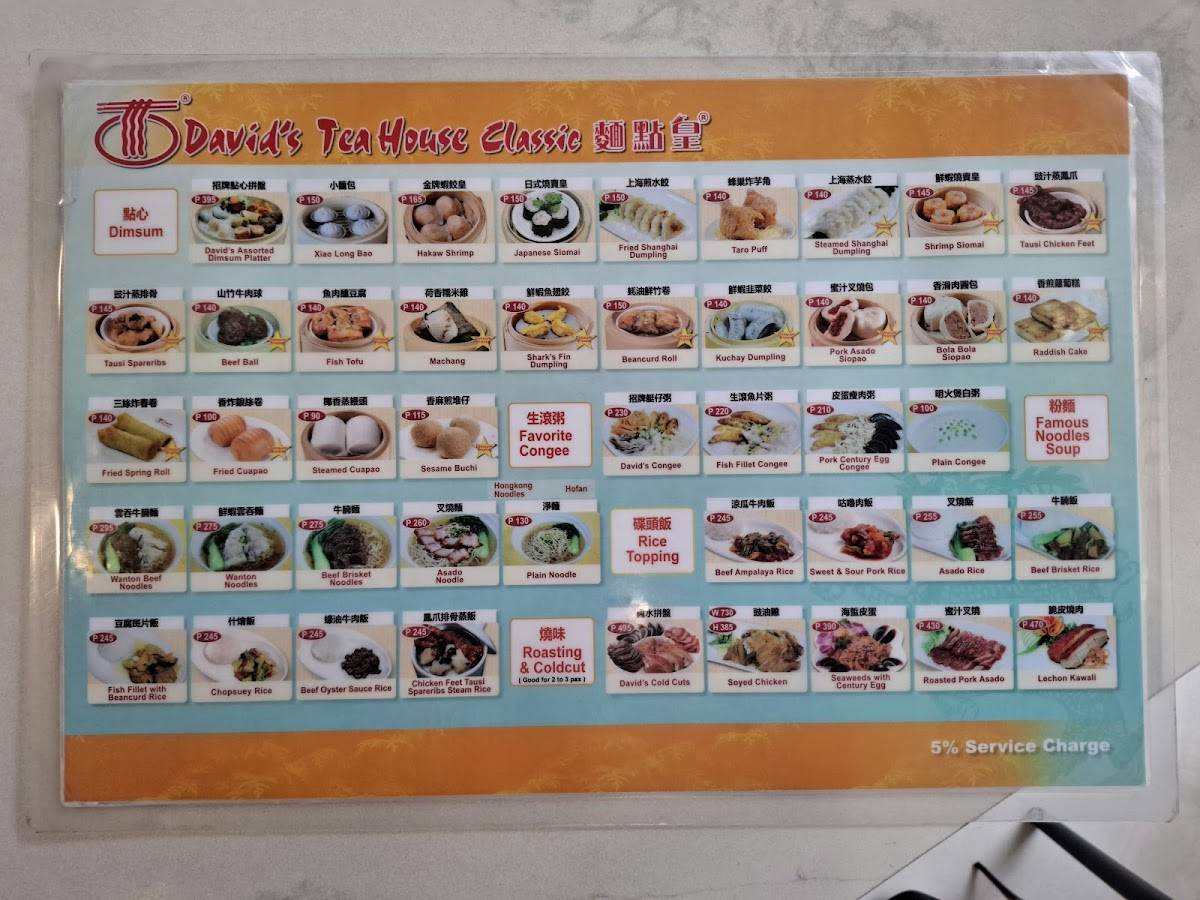 Menu at David's Tea House - Classic (Rockwell Business Center Tower 3 ...