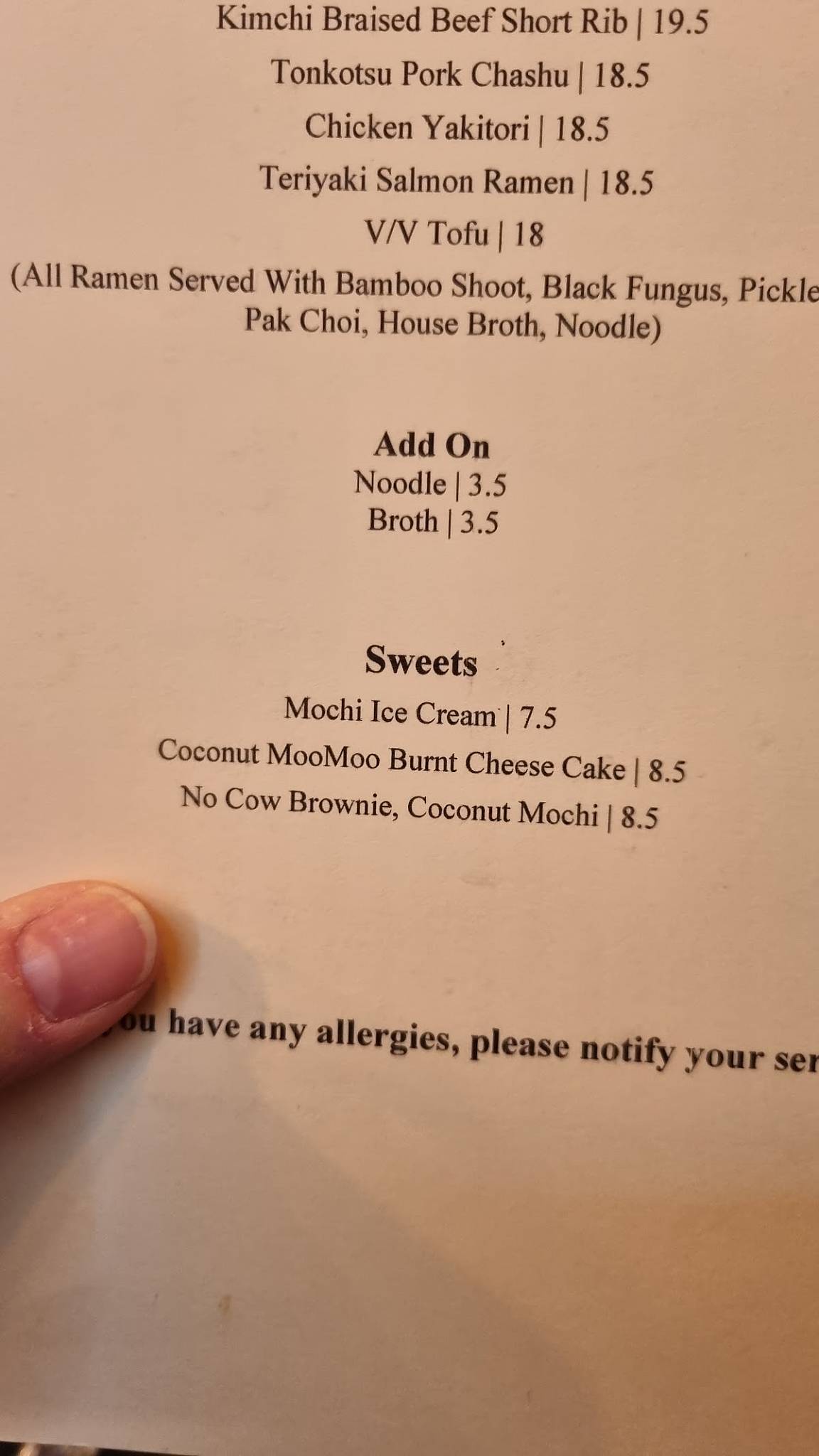 Menu at Day n Night restaurant, Dublin