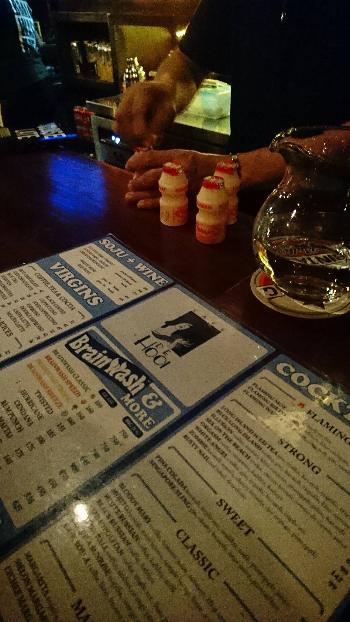 Menu at De Hooi pub & bar, South Jakarta