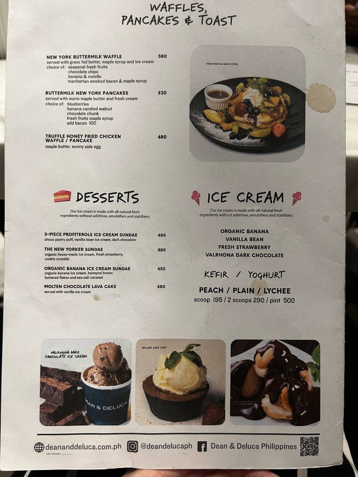 Menu at Dean & DeLuca ORE Central Tower restaurant, Taguig, G/F ORE ...