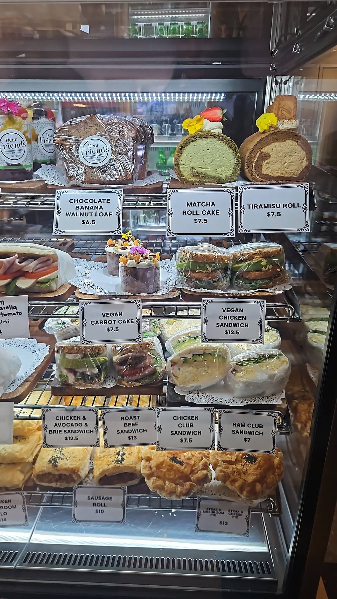 Menu at Dear Friends Cafe, Auckland