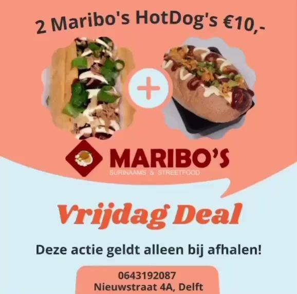 Speisekarte von Maribo's, Delft