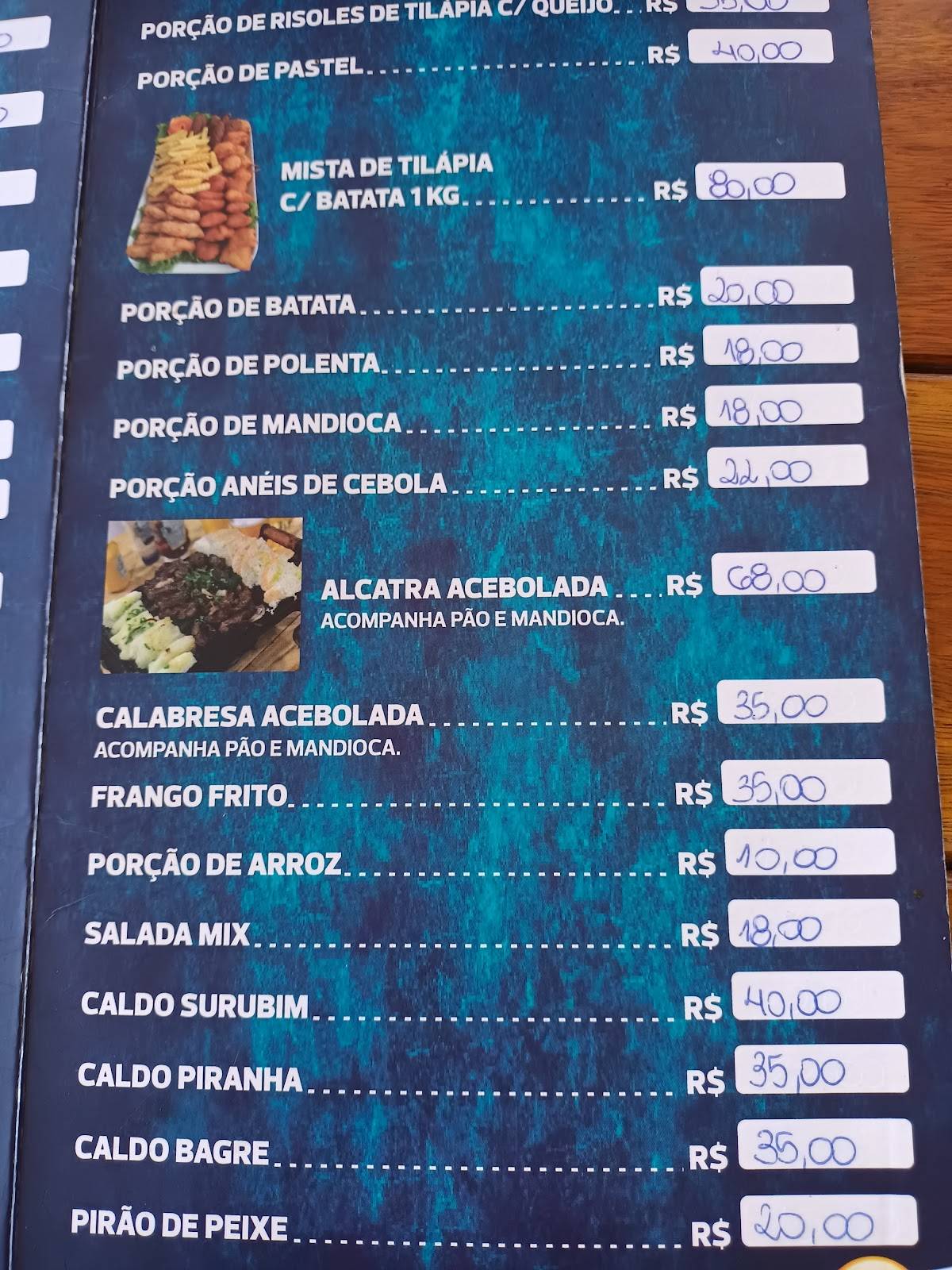 Menu em Delícias Do Rio restaurante, Foz do Iguaçu, Rua Dourado