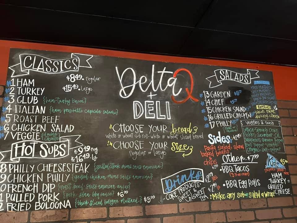 Menu at Delta Q & Deli BBQ, Forrest City
