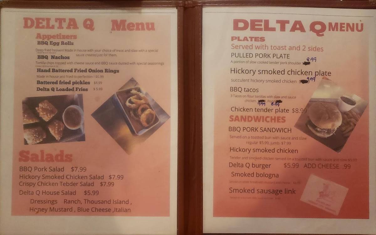 Menu at Delta Q & Deli BBQ, Forrest City