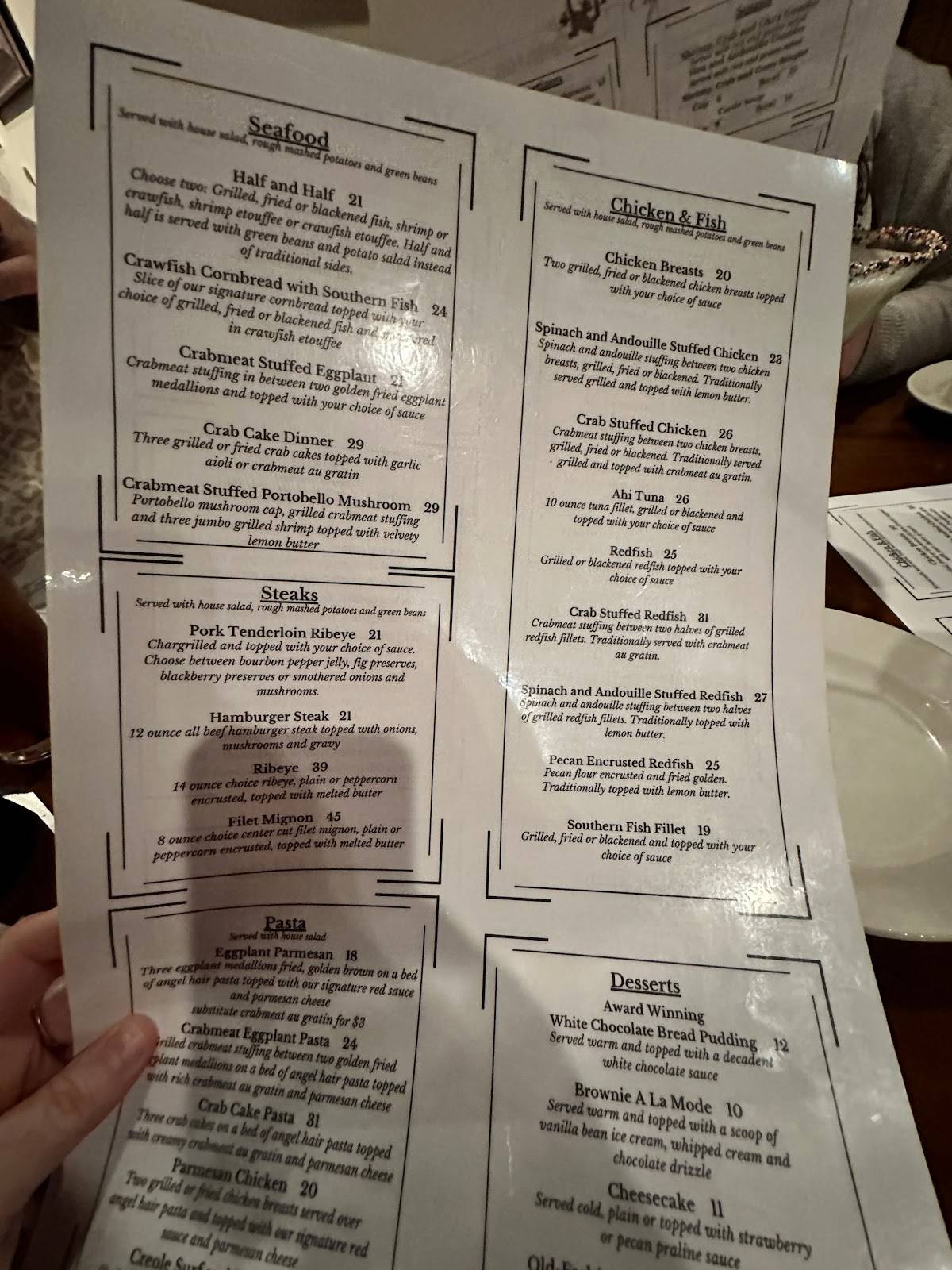 Menu at Grapevine Cafe' & Gallery, Donaldsonville